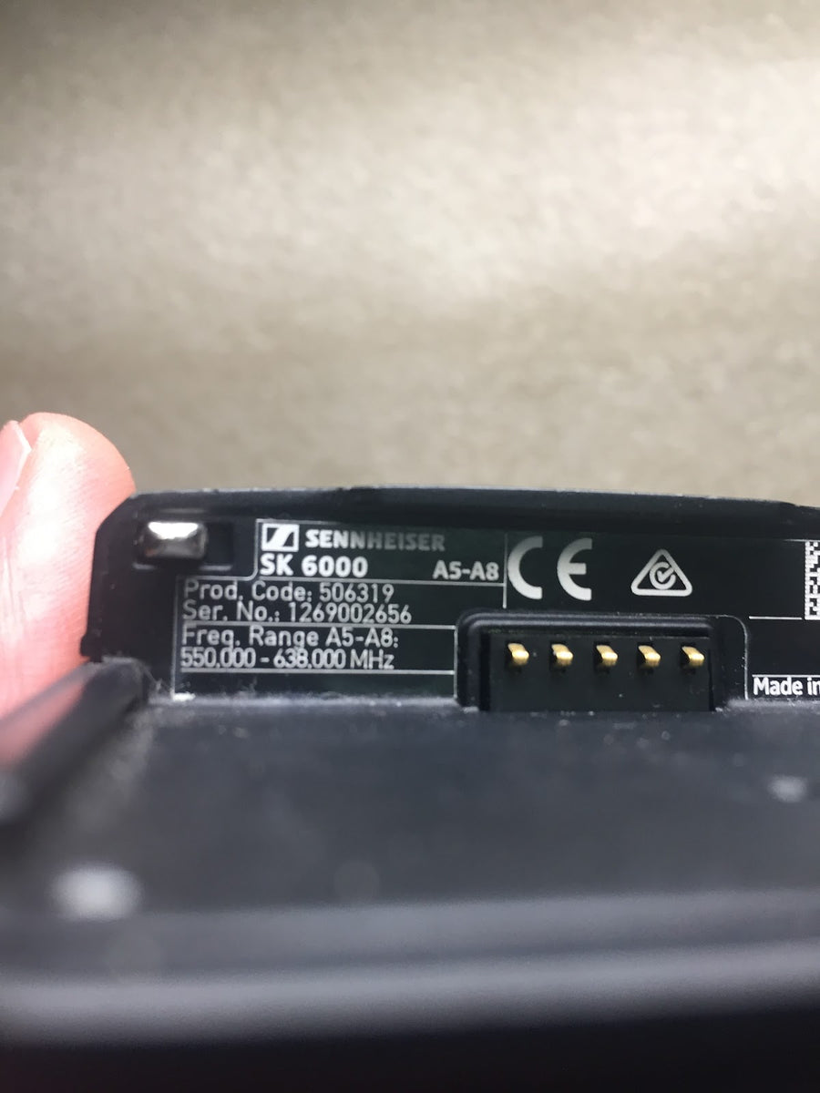 Sennheiser SK 6000 BK A5-A8 Bodypack transmitter (2656) – Studio AMG