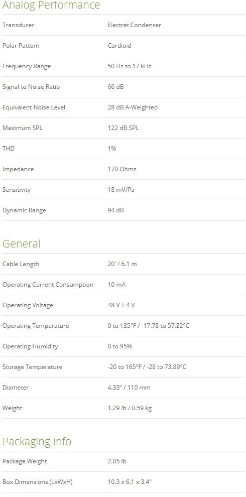 Shure MX396/C Dual-Element Boundary Microphone – Studio AMG